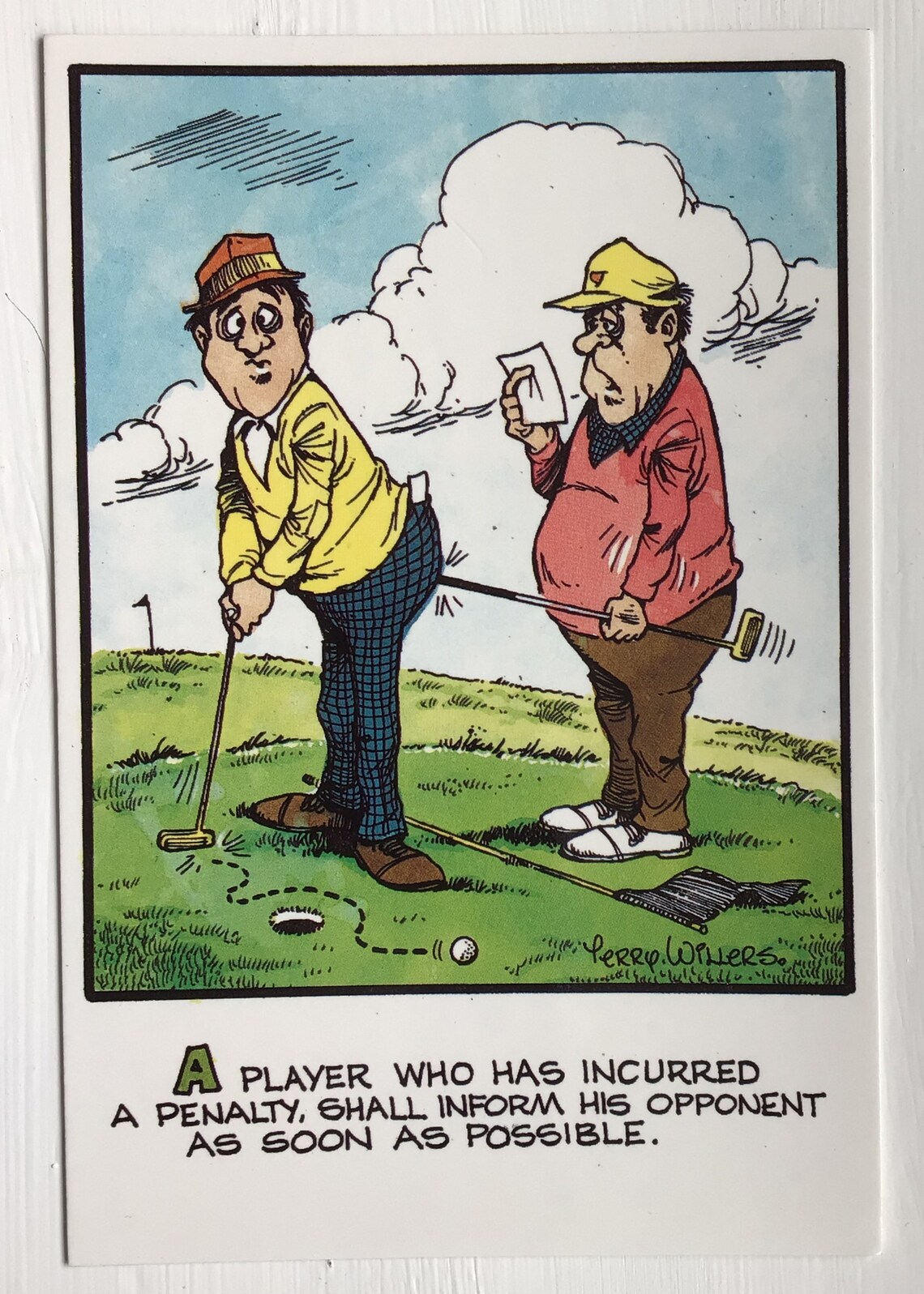 Golf Postcard - Hilarious Comic Fun. Ideal to Make in to a Golf ...