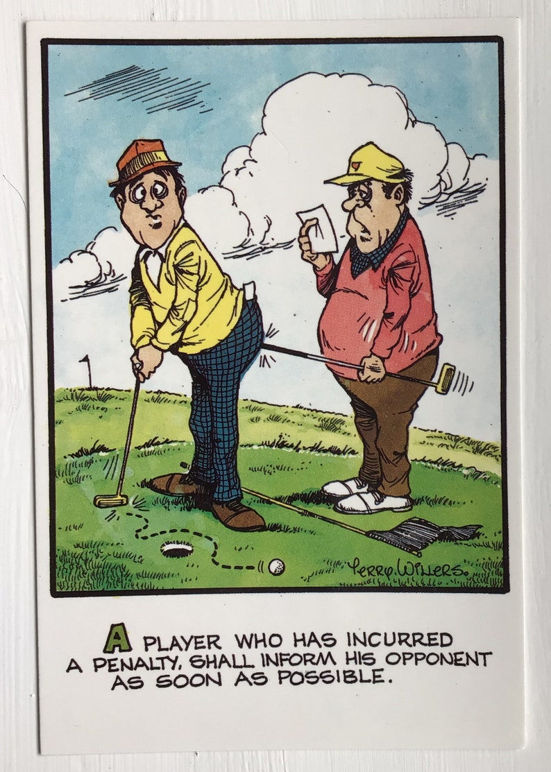Golf Postcard - Hilarious Comic Fun. Ideal to Make in to a Golf ...