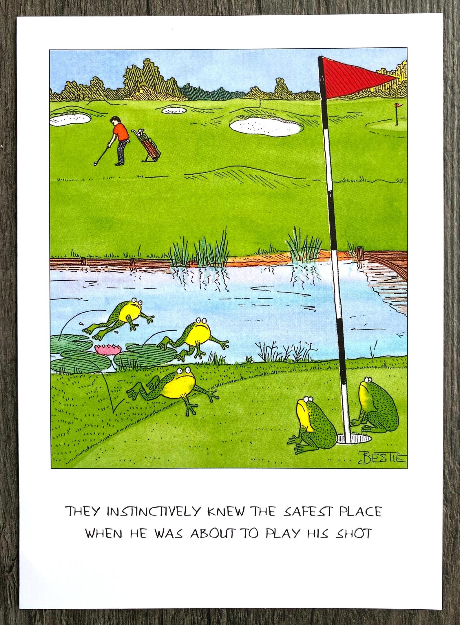 Golf Card and Envelope - Comic Fun Hilarious - Ideal for Your Golf Mad ...