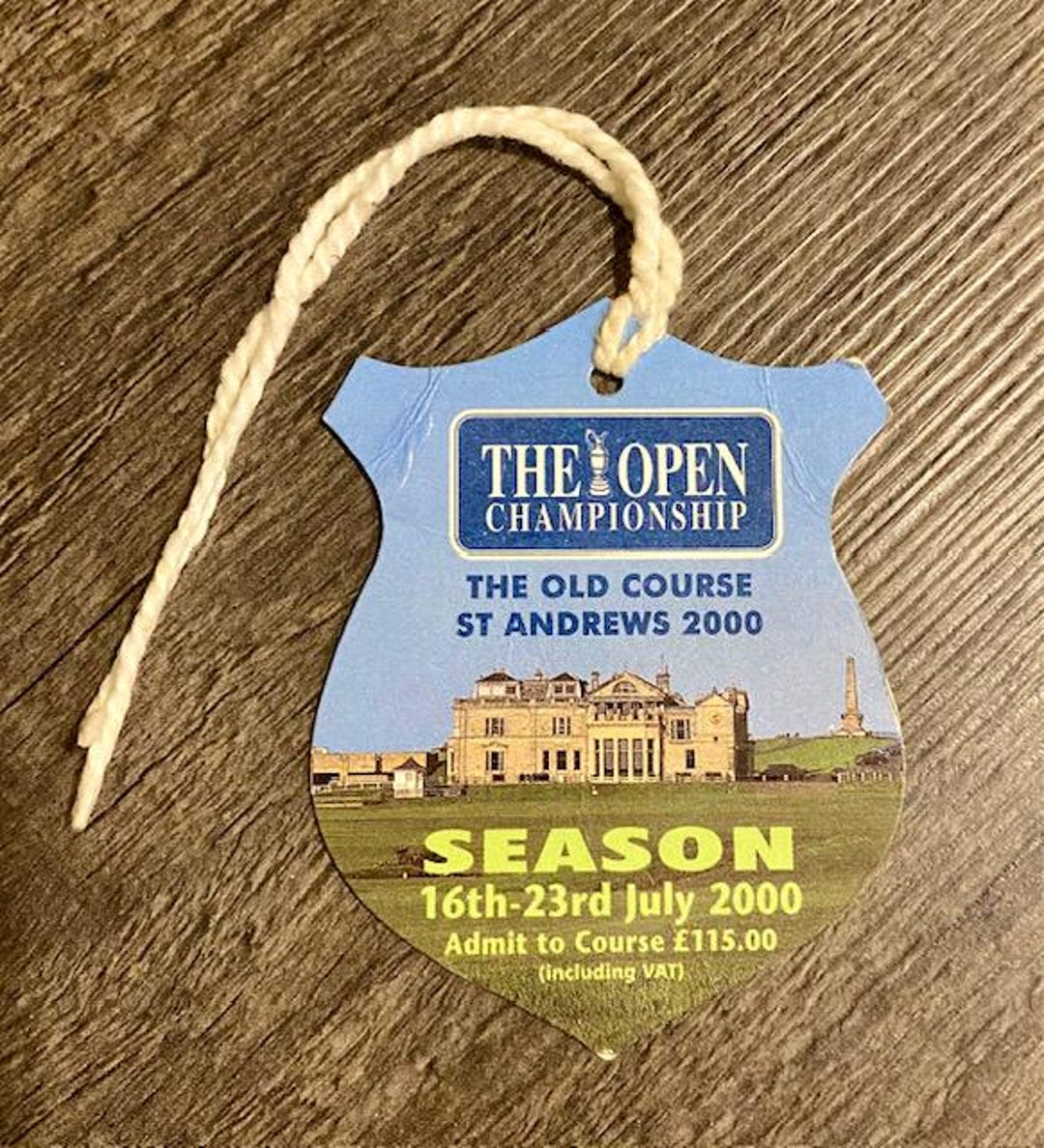 Exceptionally Rare Golf Ticket 2000 Open Golf Championship for Tiger ...
