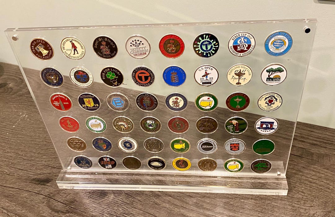 Superb Coin Golf BALL MARKER DISPLAY Unit Designed to Display 48 ...