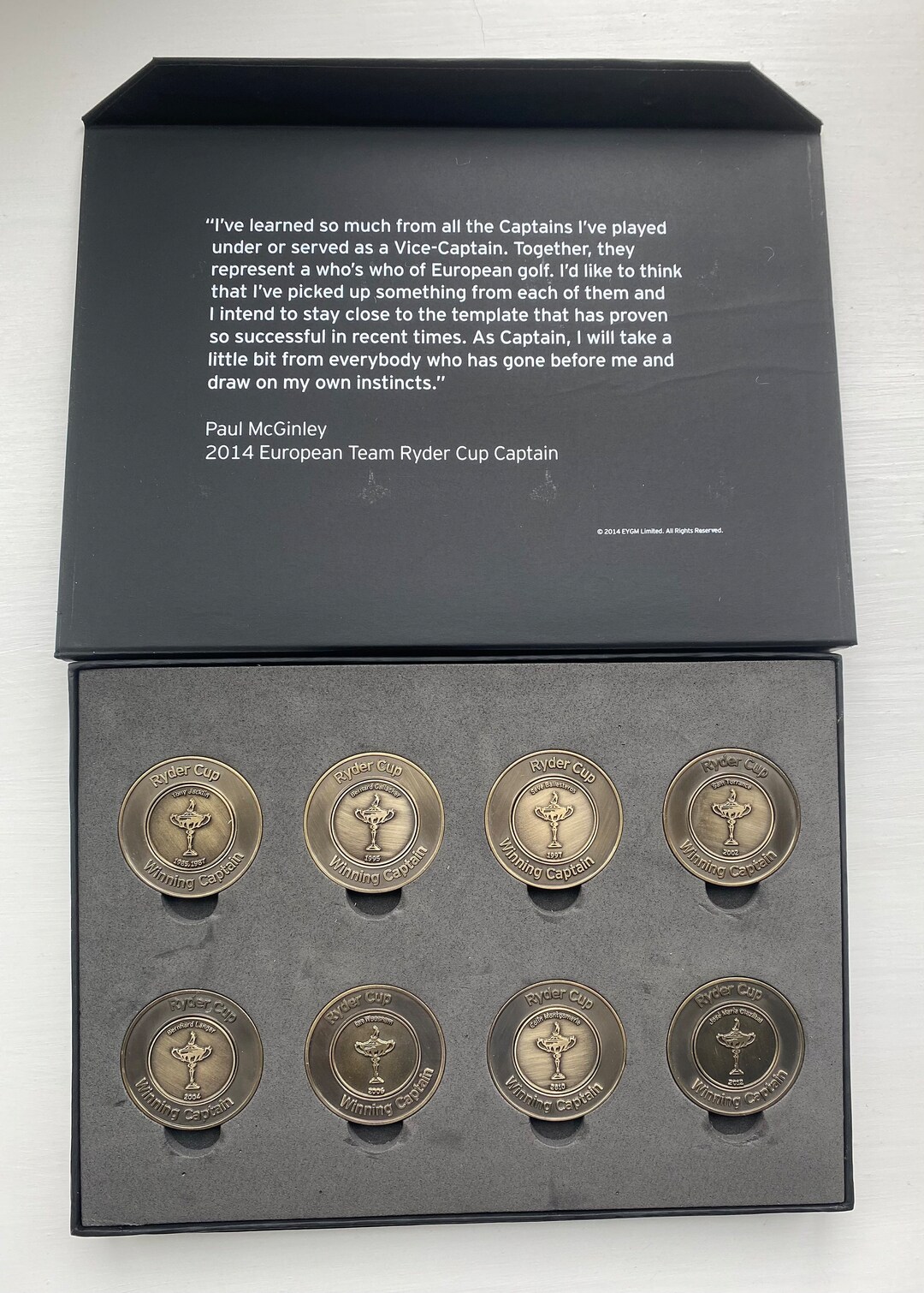 Superb Quality - a Fabulously Rare Set of Ryder Cup Captain Medals Golf ...