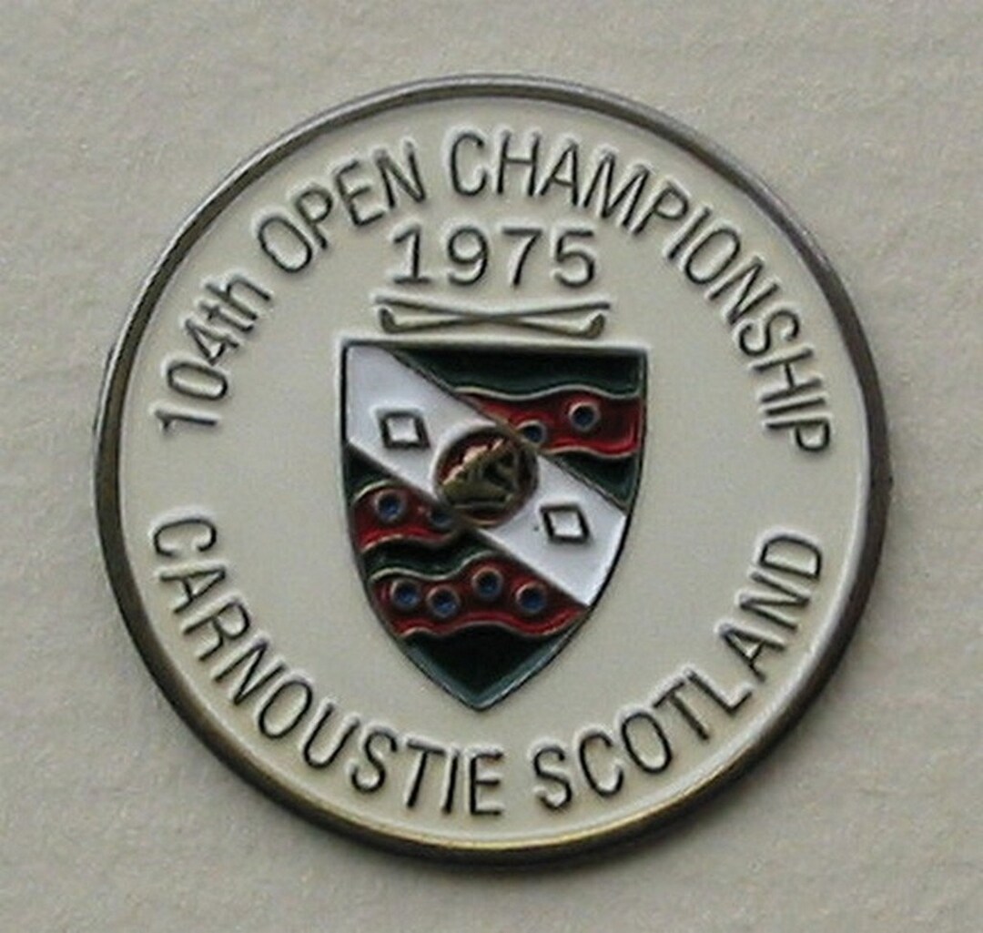 Vintage Golf Ball Marker Hand Painted Coin 1975 Open Championship ...