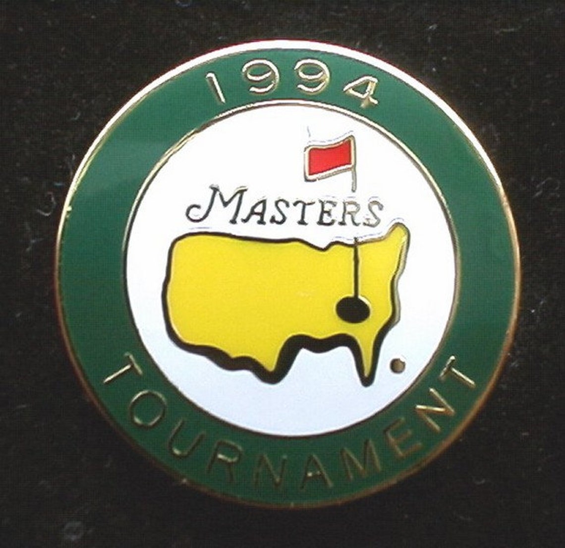 Old Original Enamelled Stem Golf Ball Marker for the 1994 Masters ...