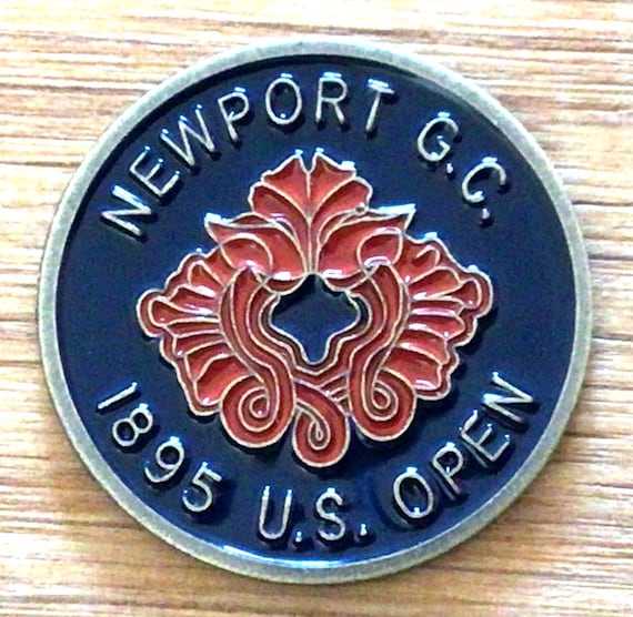 1895 Hand Painted Coin Golf Ball Marker. First ever U… - Gem