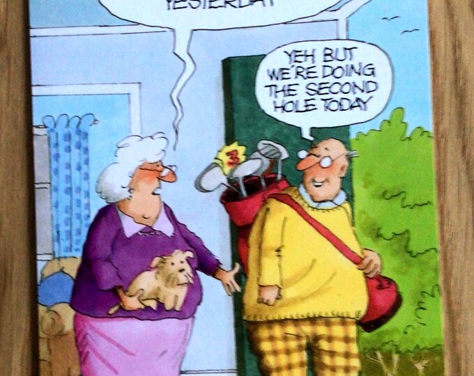 Golf Gift Card and Envelope - Comic Fun Hilarious - Ideal for Your ...