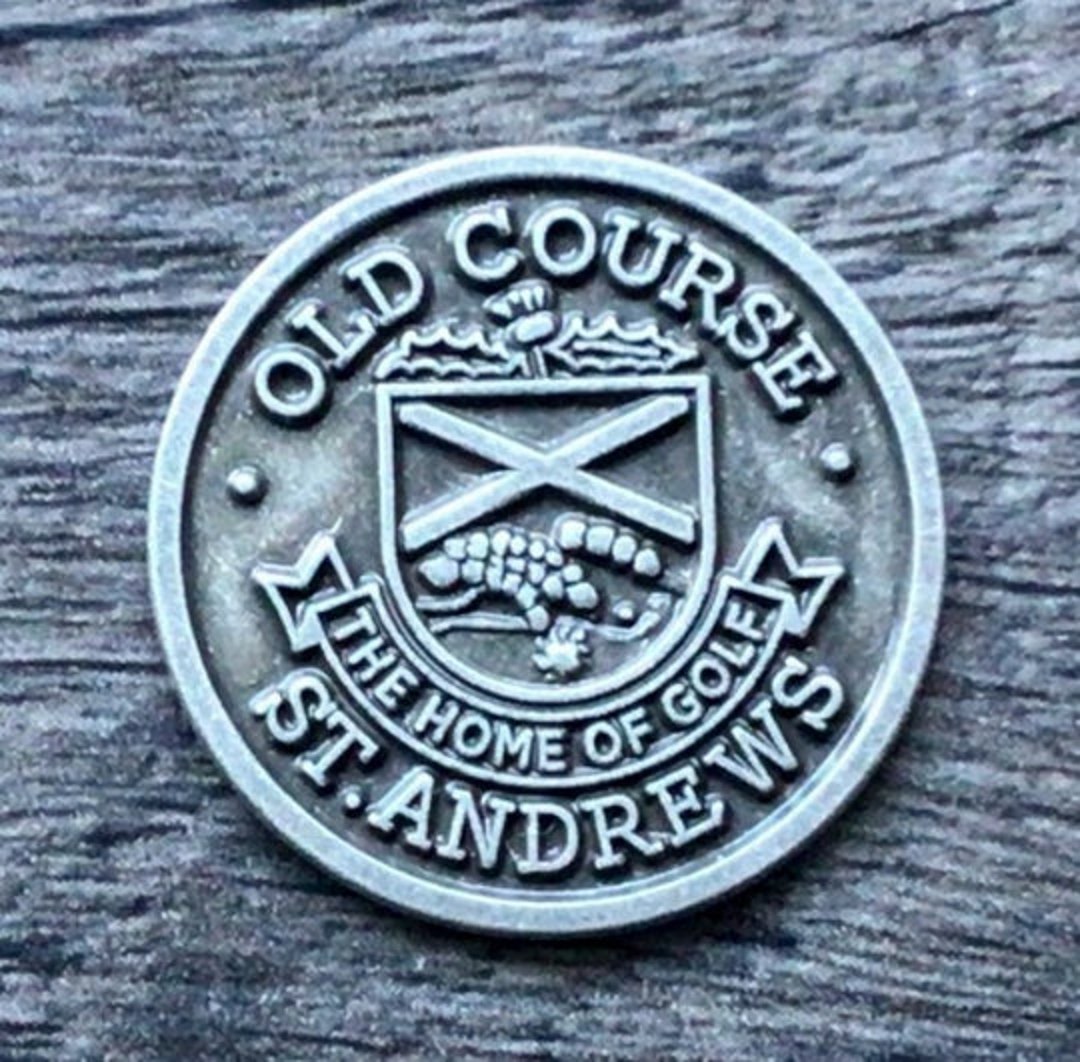 The Old Course St Andrews - Scotland. Superb Pewter Golf Ball Marker ...