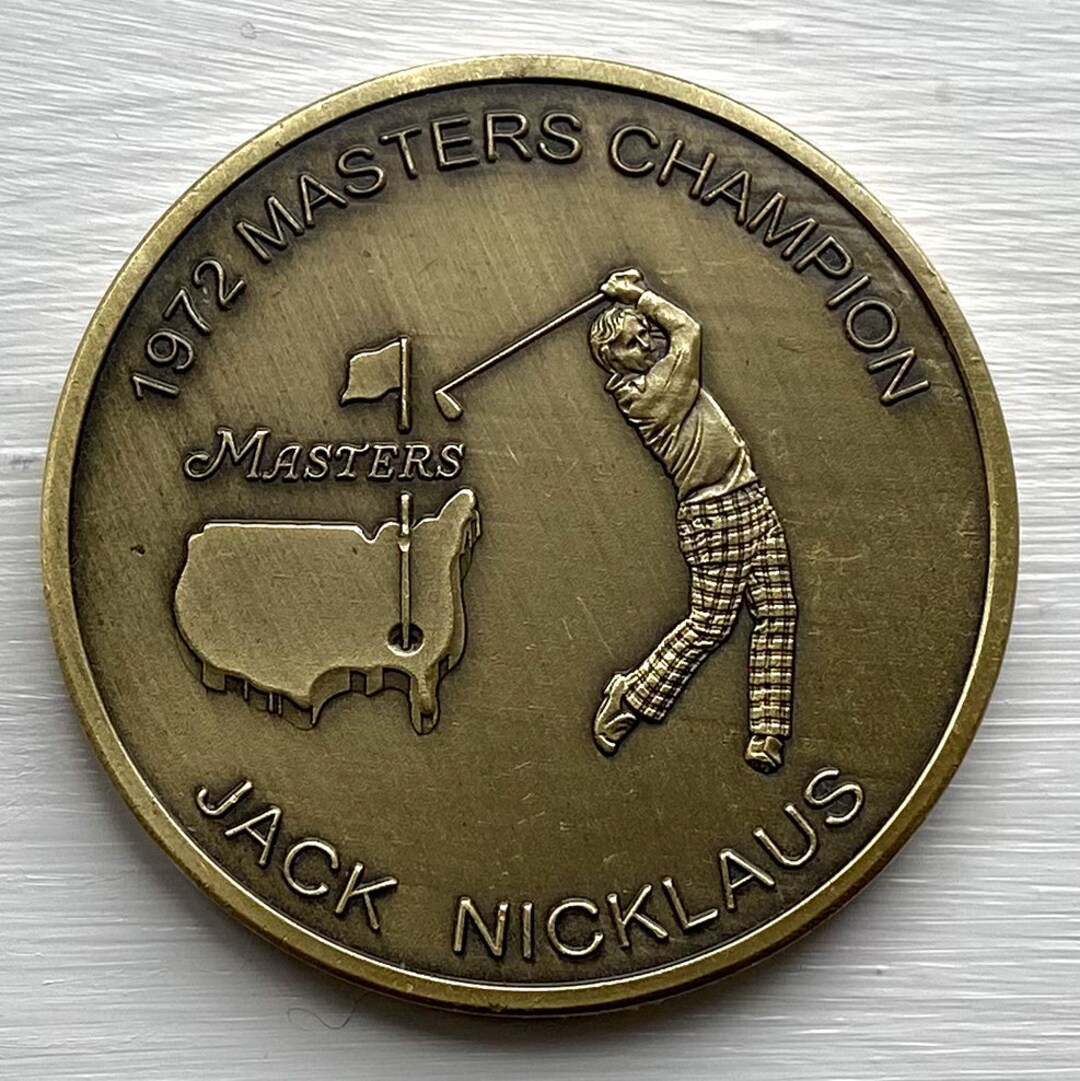 Superb Large Jack Nicklaus Golf Coin for the 1972 Masters Celebrating ...