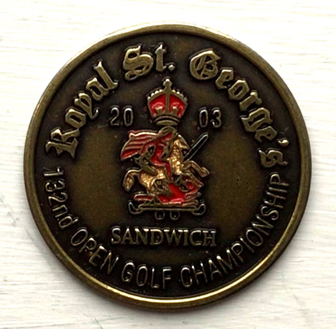 Old Hand Painted Coin Golf Ball Marker for the 2003 Open Championship ...