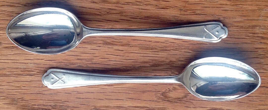 2x Art Deco 1930s Vintage Solid Silver Golf Teaspoons, Silver Golf ...