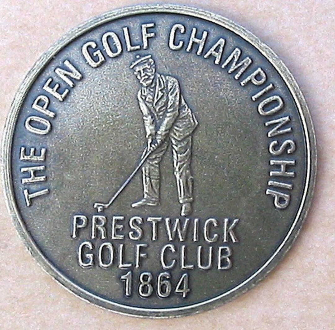 Hand Painted Golf Ball Marker Embossed Coin for the 1864 Open ...