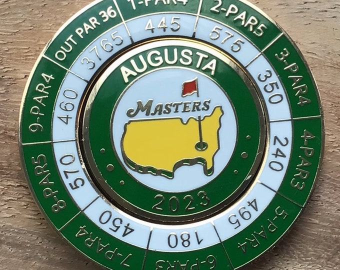 Fabulous 2023 Masters Augusta Golf Club Enamelled Coin Golf Ball Marker ...