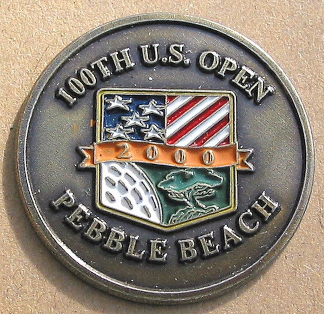 Hand Painted 2000 US Open Golf Championship Golf Ball Marker Pebble ...