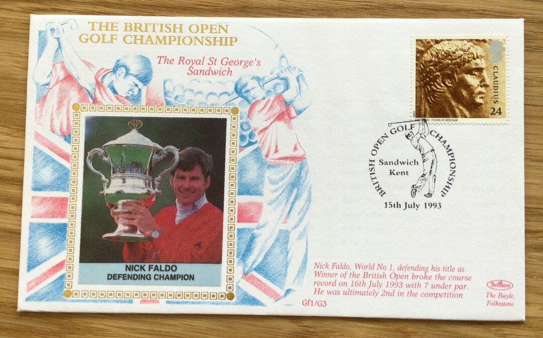 Superb 1993 Golf Collectable Open Golf First Day Silk Cover & Golf ...