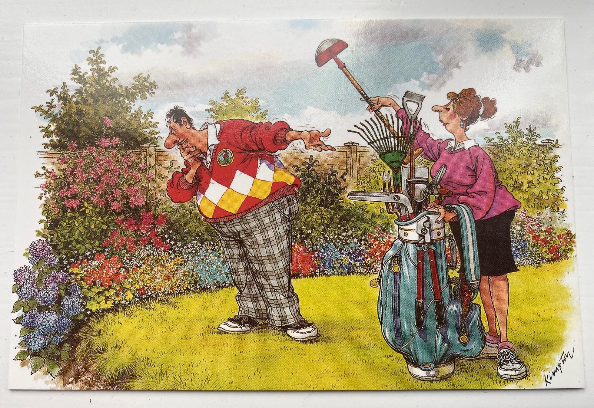 Golf Post Card - Hilarious Comic Fun. Ideal to Make in to a Golf ...