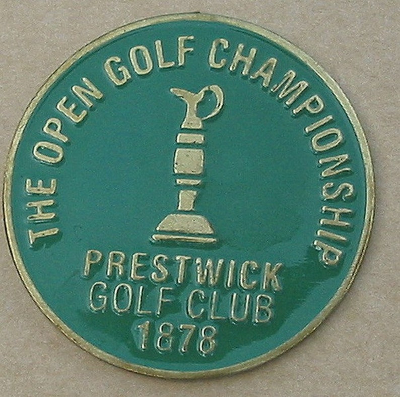 Hand Painted Golf Ball Marker Embossed Coin for the 1878 Open ...