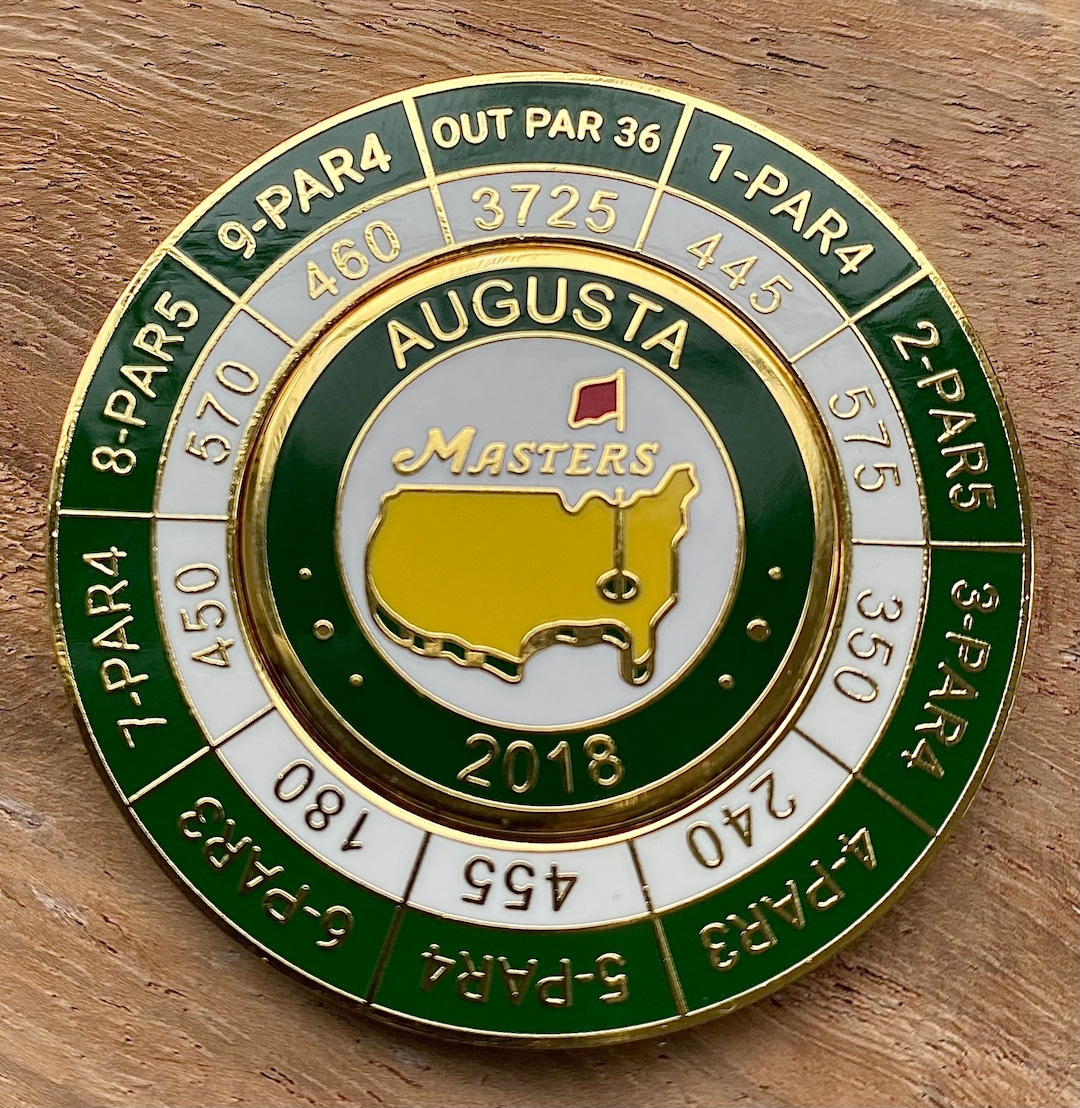 Fabulous 2018 Masters Augusta Golf Club Enamelled Coin Golf Ball Marker ...