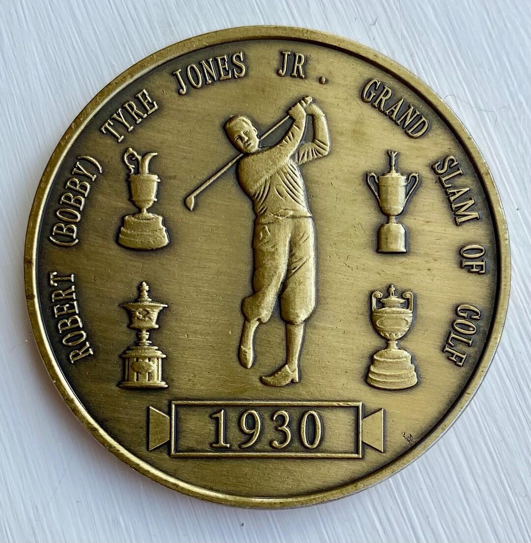 Old Vintage Golf Coin 1930 Bobby Jones Grand Slam Superb Vintage Bronze ...