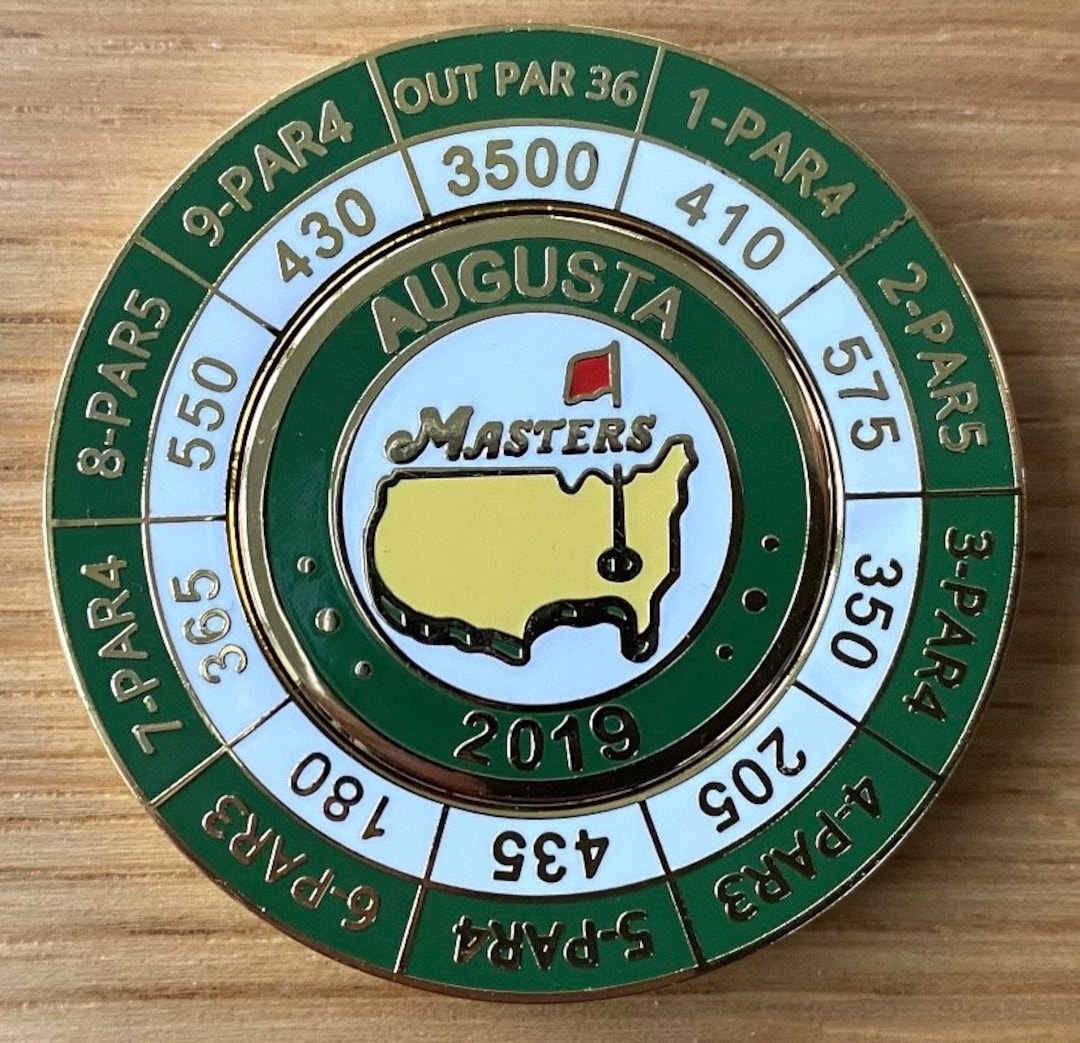 Fabulous 2019 Masters Augusta Golf Club Enamelled Coin Golf Ball Marker ...