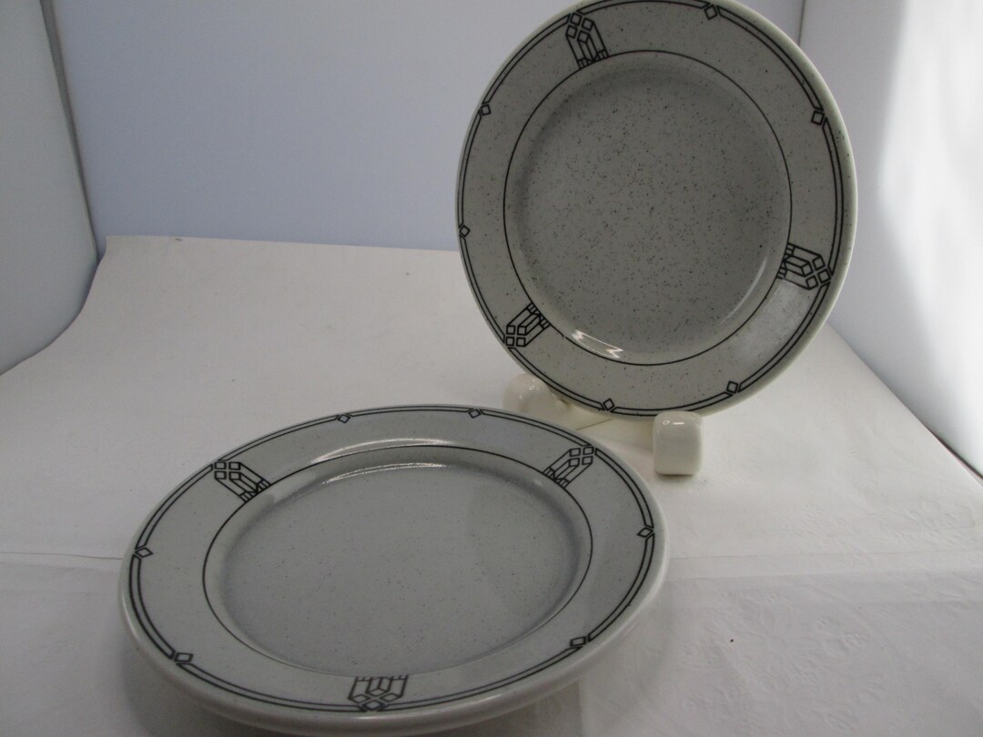 Vintage Art Deco Buffalo China Bread Plates Pair - Etsy