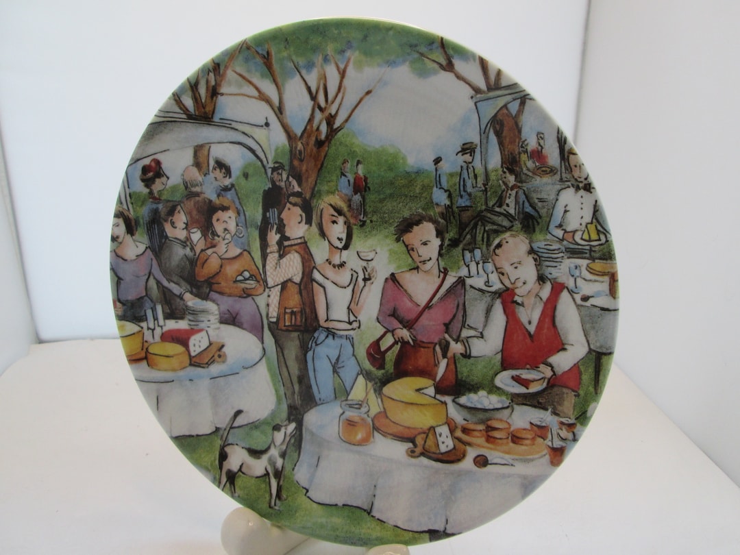 Vintage Brunelli Market Scenes Cheese Market Salad Plate - Etsy