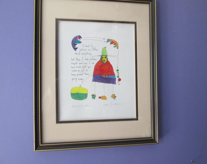 Vintage Brian Andreas Story People Watercolor Print "believing My ...