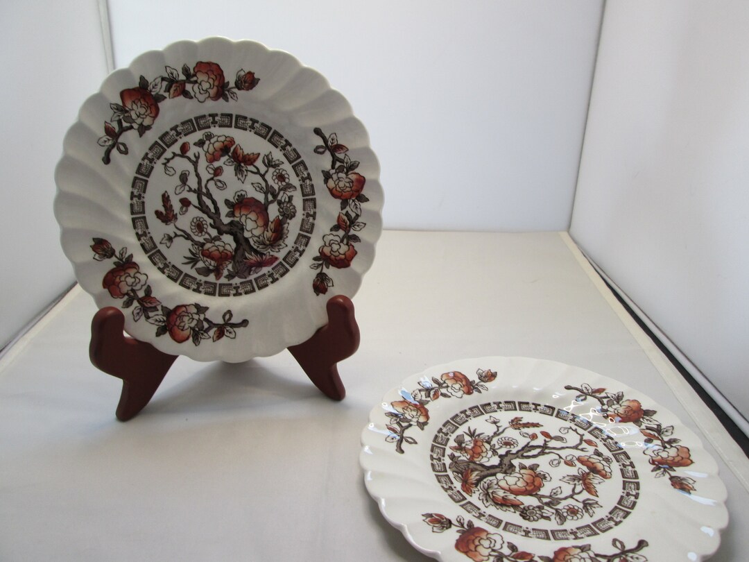 Vintage Myott Staffordshire China Dynasty Swirl Pattern Pair of Bread N ...