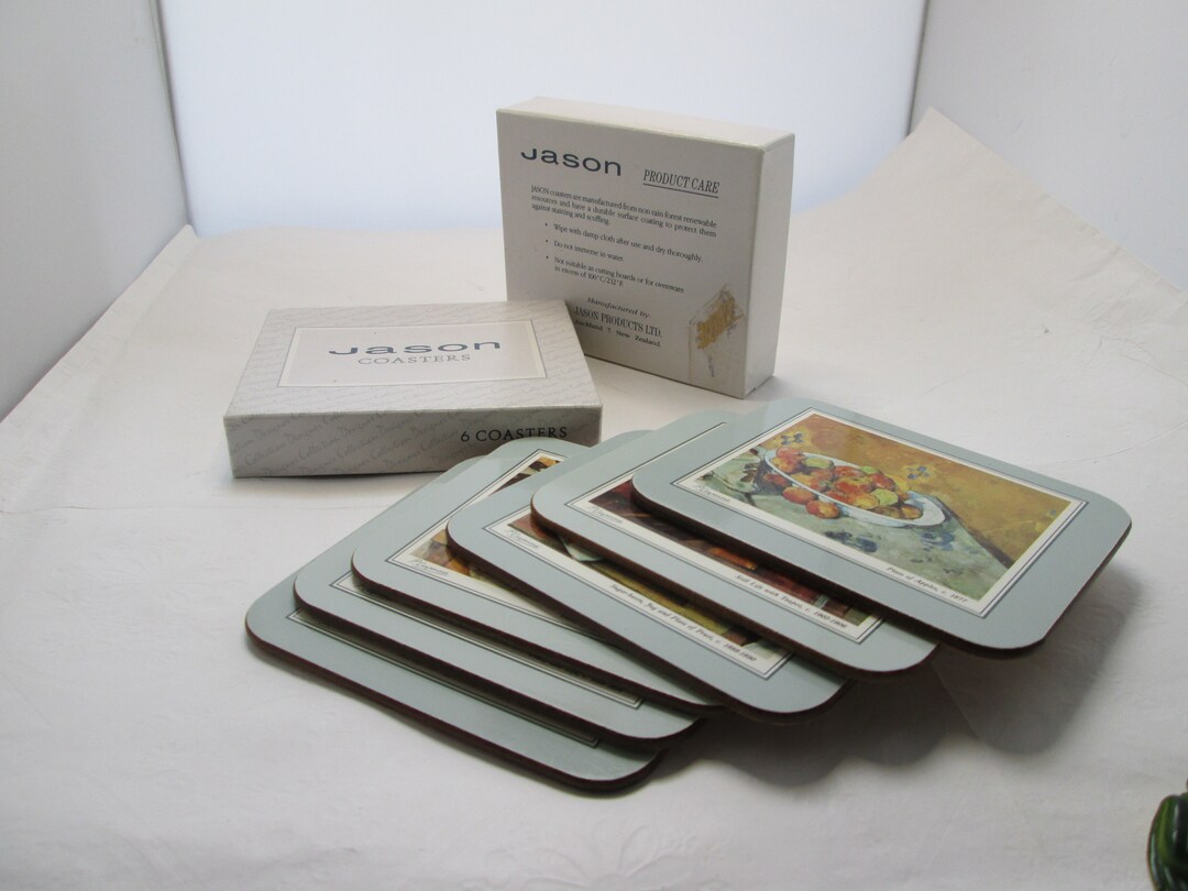 Vintage Set of 6 Jason of New Zealand Coasters in Orig Box Set of 6 ...