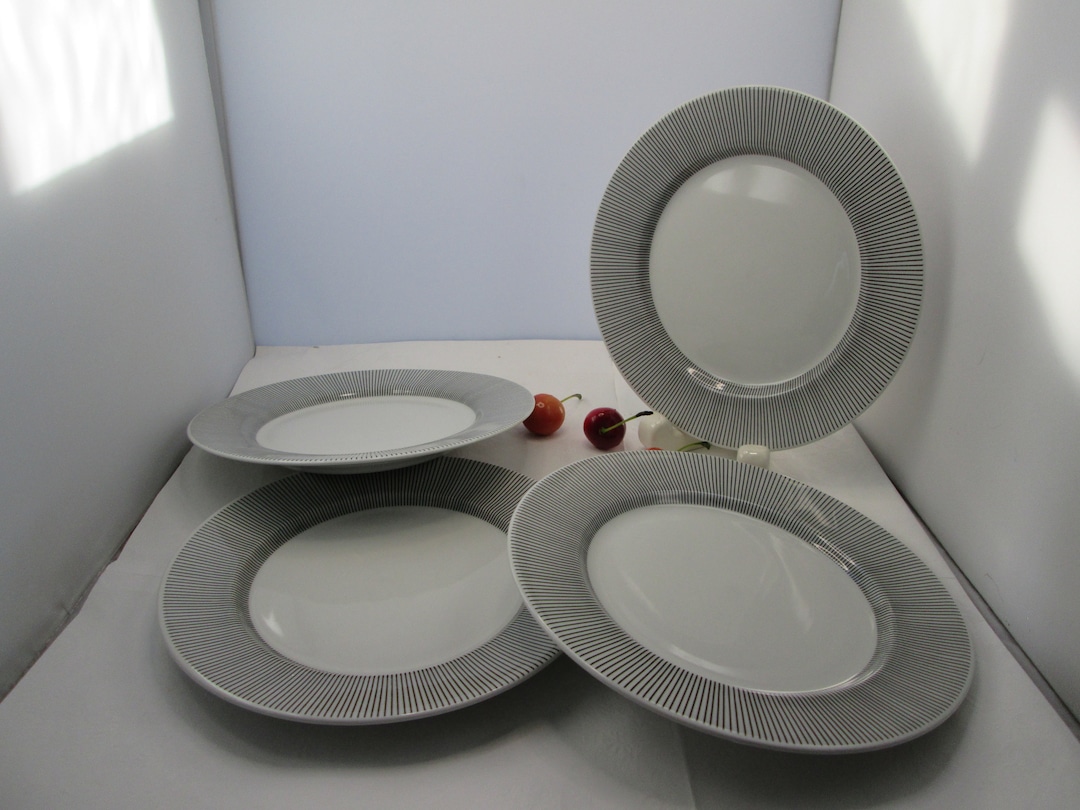 Vintage Pier 1 Metro Line Design Plate Set of 4 Salad Plates - Etsy