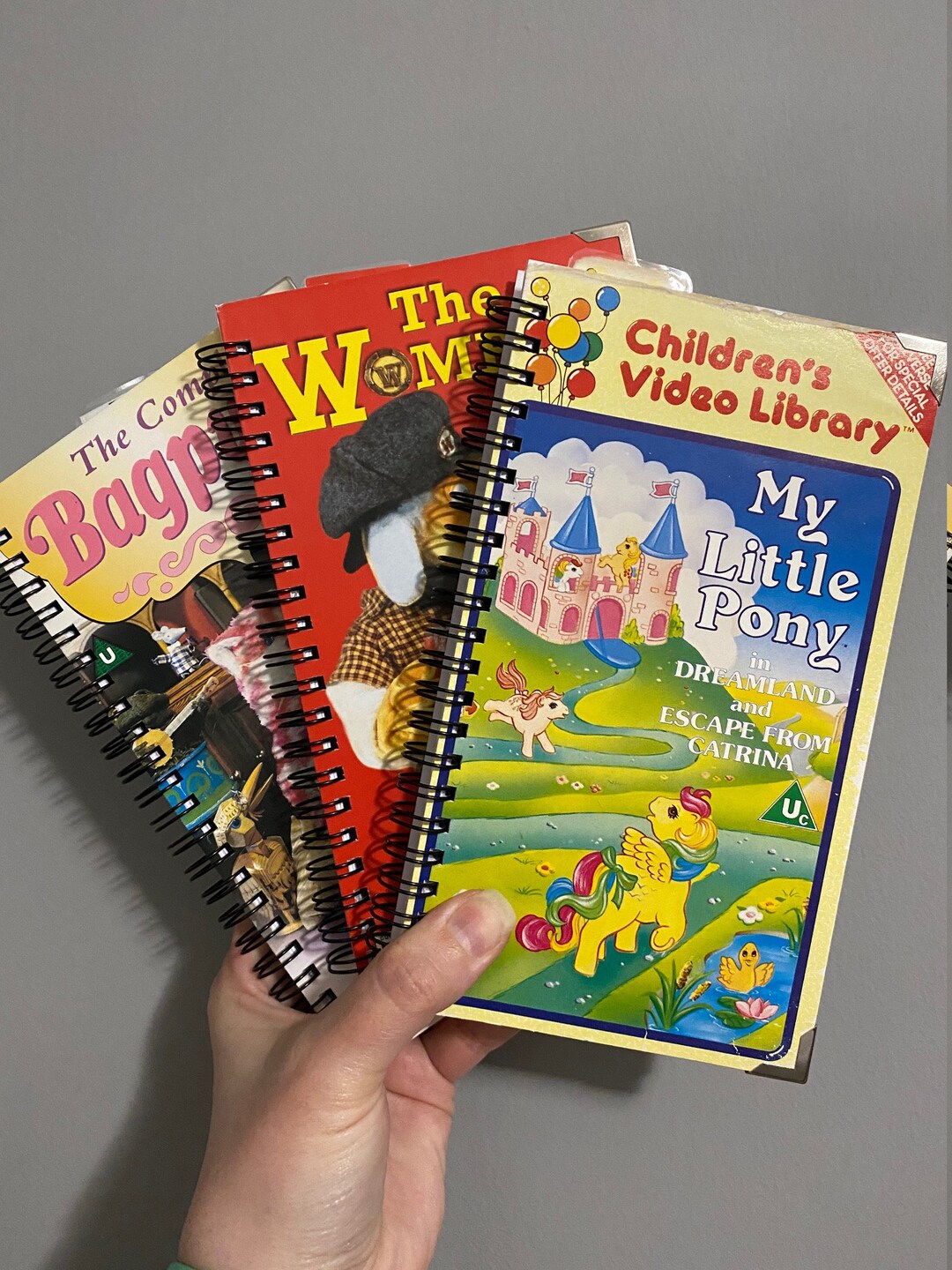 Childrens Retro TV VHS Altered/upcycled Notebooks | Gifts for Her ...