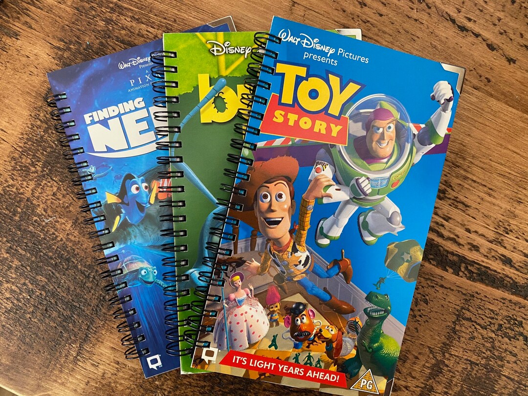 Disney Pixar VHS Retro Altered/upcycled Notebooks Gifts for Her Gifts ...