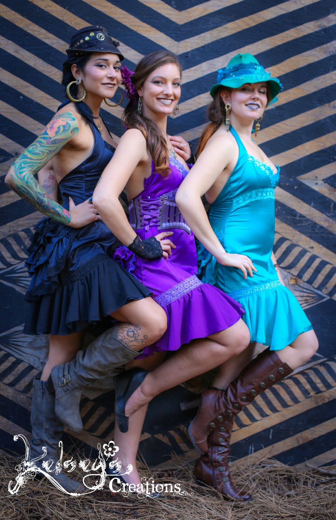 SALE Cocktail Dress - Teal, Graduation, Burlesque, Lolita, Satin ...