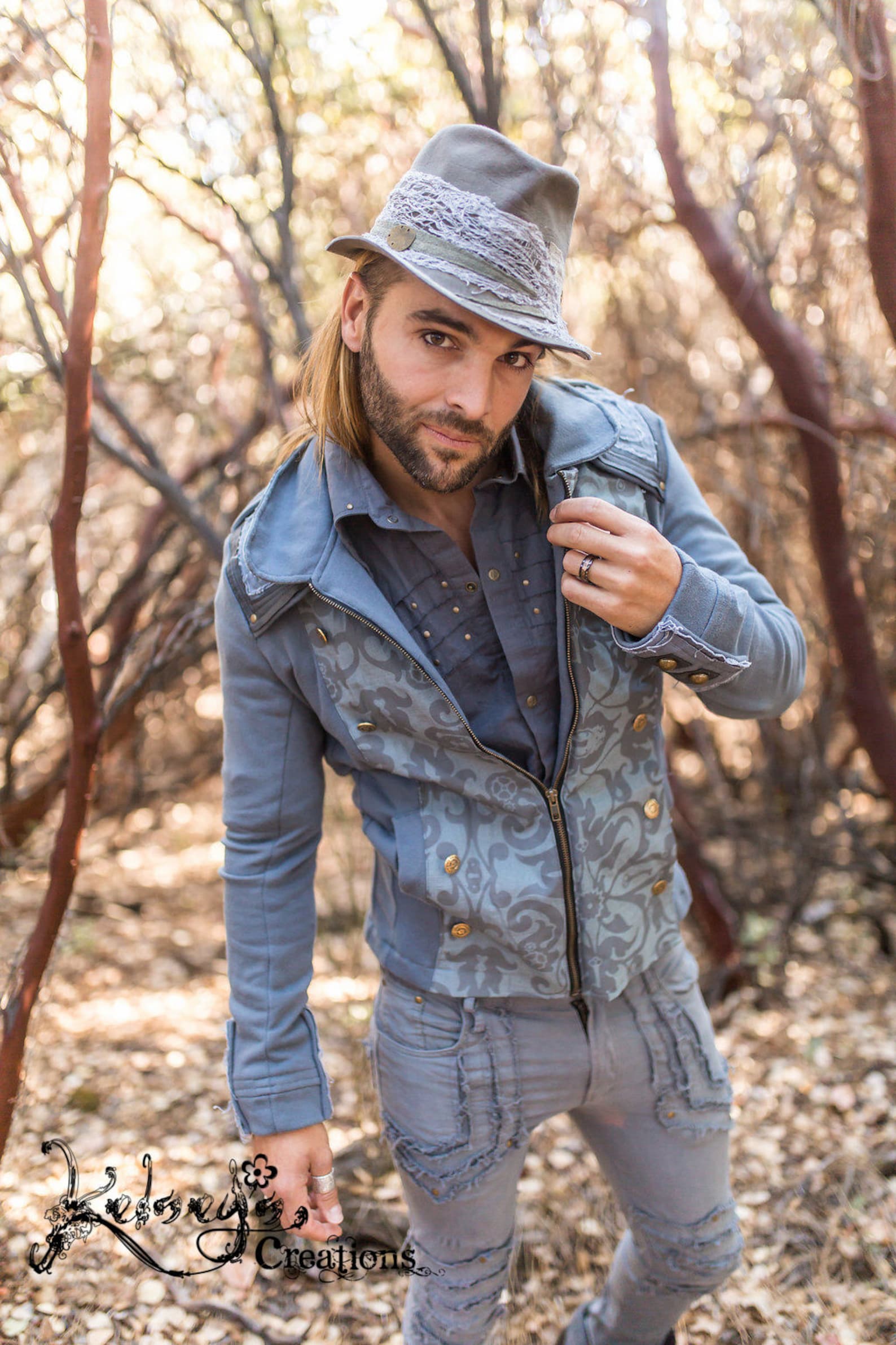 MEN'S JACKET Gray Jacket Steampunk His Jacket for | Etsy