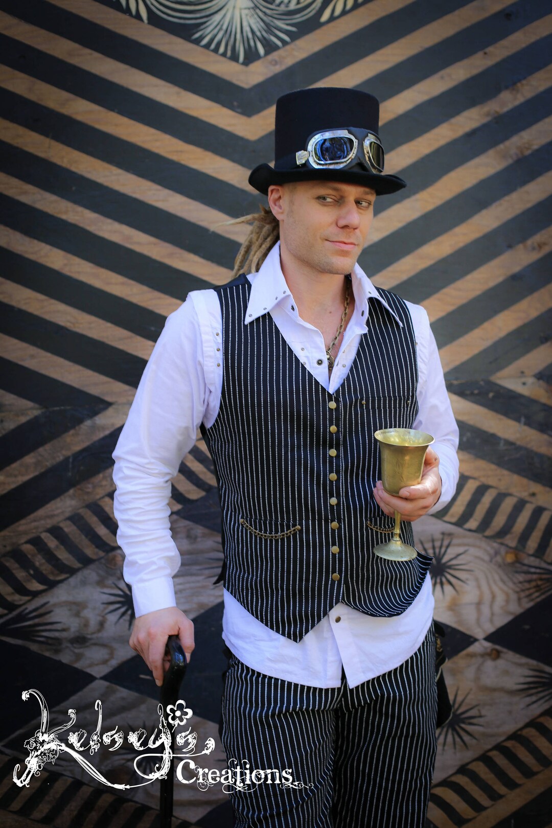 Mens Pinstriped Vest: Steampunk Victorian Dapper Clothing - Etsy