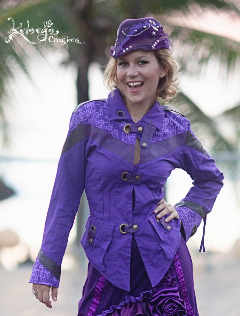 Womens Jacket Purple Steampunk Festival Jacket for Her - Etsy