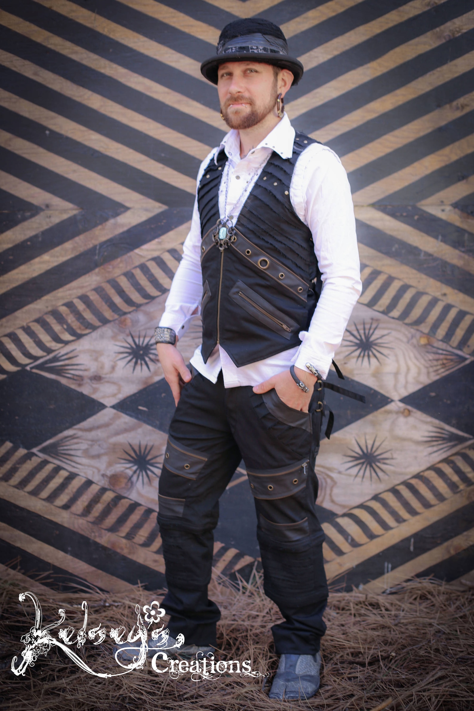 Steampunk Hose für Konzert, Festival Kleidung für Ihn, Coole Hipster ...