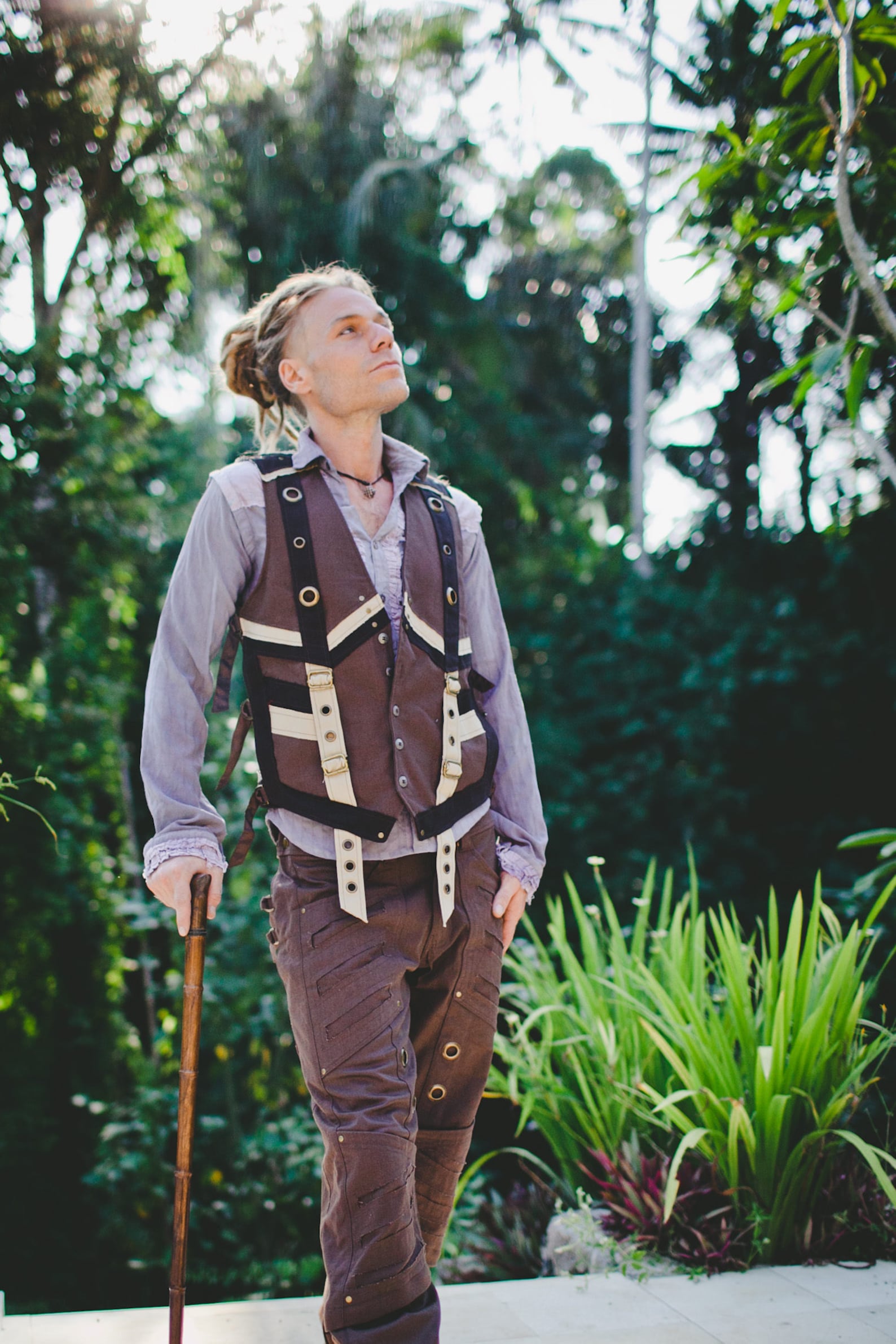 Men's Steampunk Vest Green Vest Hipster Shambhala - Etsy
