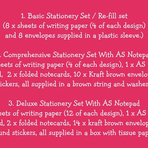 Luxury Letter Writing Set, Wisteria Lilac Watercolours, Note Paper,a5 ...