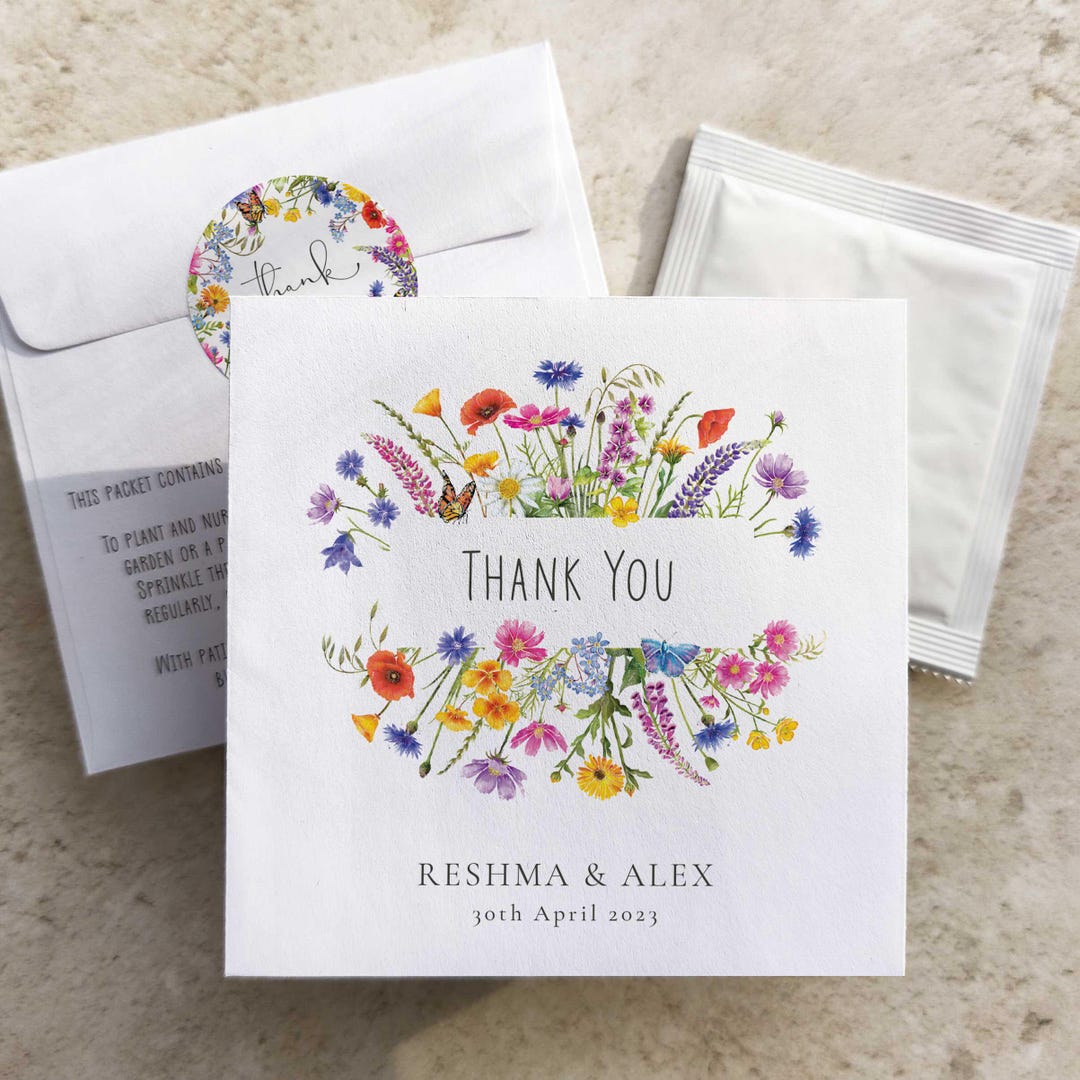 10 X Wildflower Seed Packet Wedding Favors, Thank You - Etsy