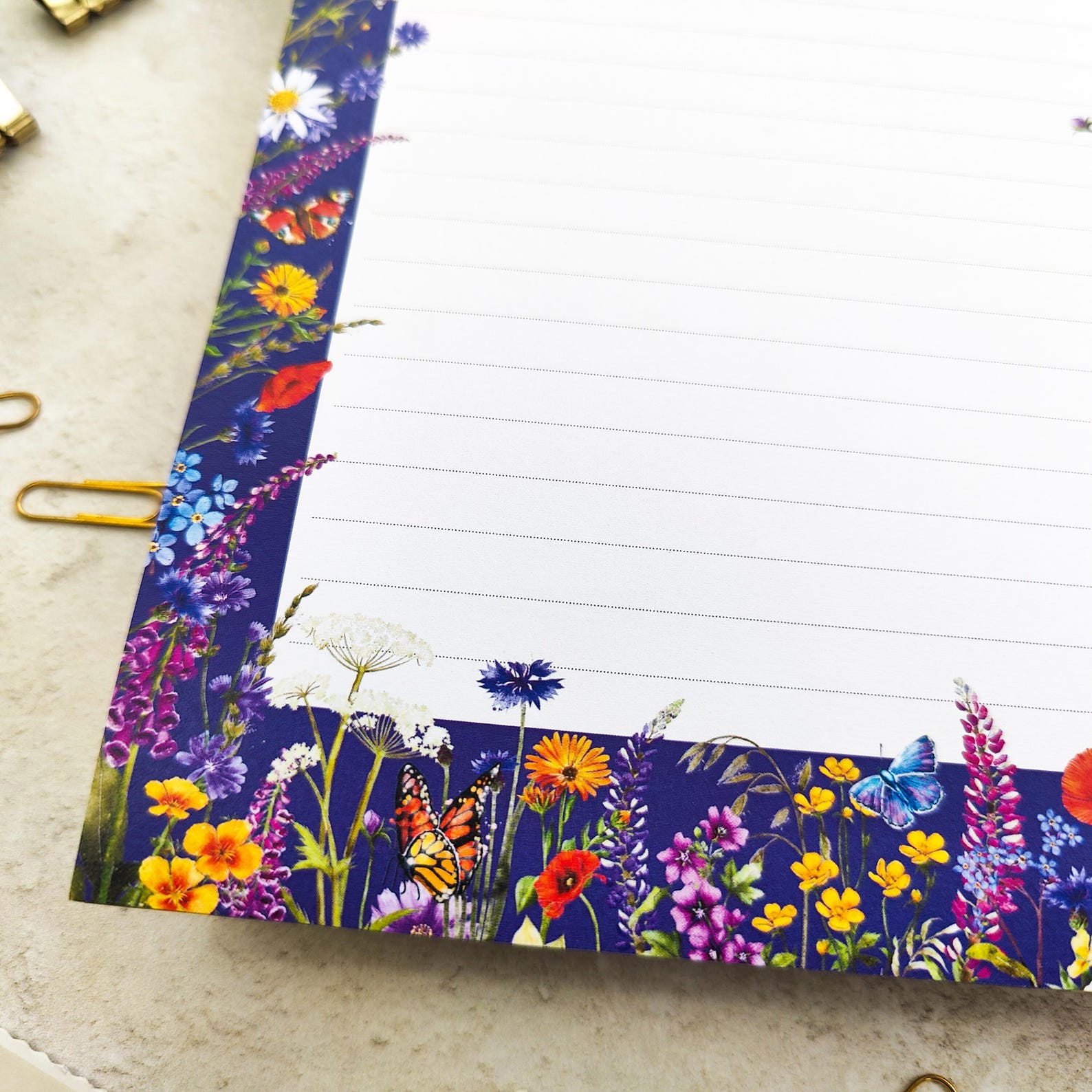 Floral A5 Lined Notepad | Wildflower Watercolours - Etsy