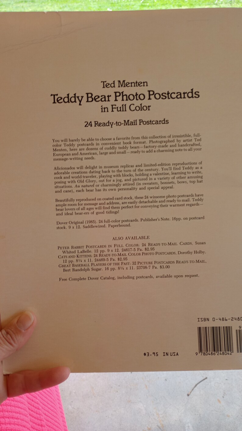 Teddy Bear Postcards. Ted Menten. Vintage Postcards. Teddies. 1985 ...