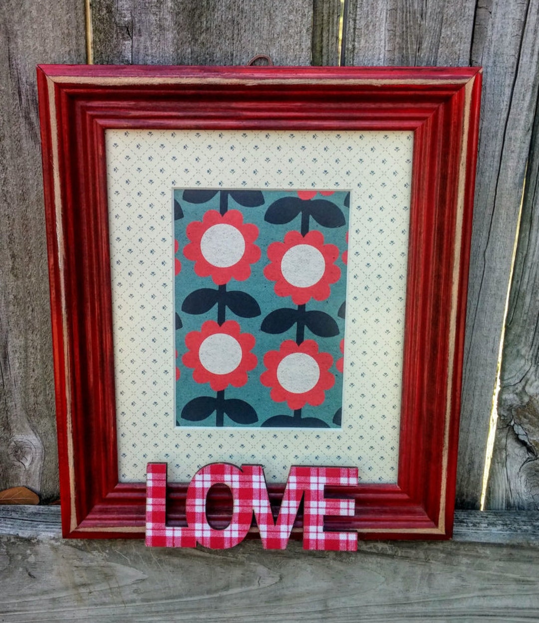 Love Decor. Red Frame. Picture Frame. Love. Valentine's Gift ...