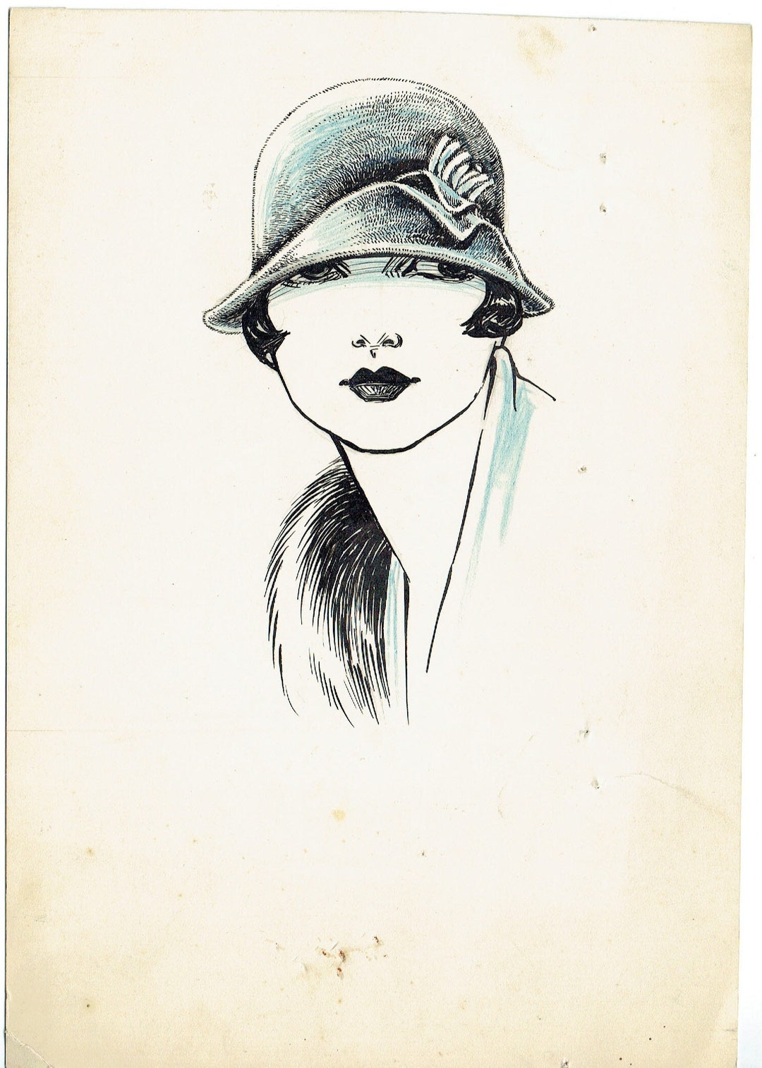 Hand Drawn Artwork, 1920s, Commercial Art, Ink and Pencil on Card, 10 X ...