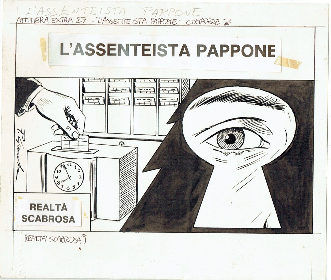 Original Pulp Artwork, 1988, 'the Absentee Pimp', Signed, Pietro Gamba ...