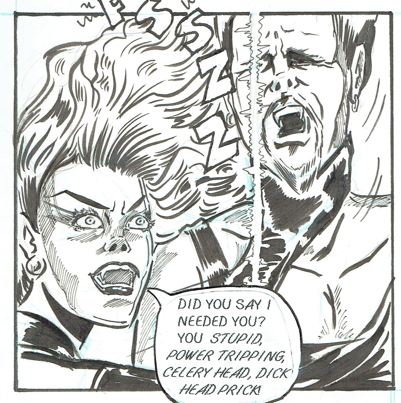 Avenue X 5 Comic Art Pages 1994 Vampires Ink on Card Fauve Signed Comic ...