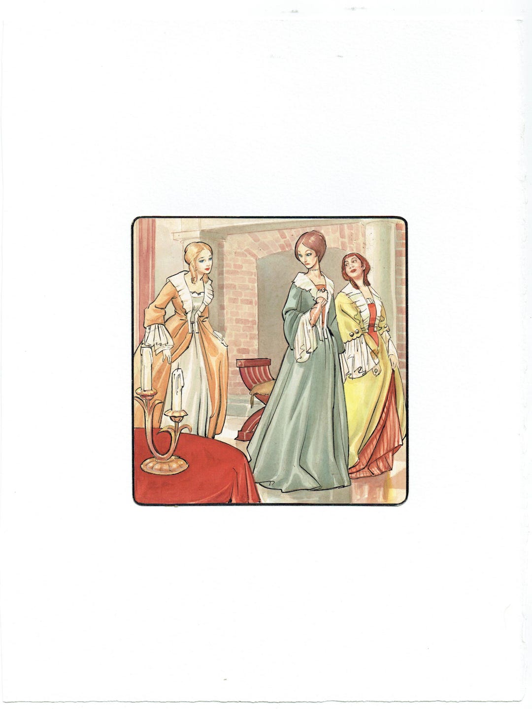 Cinderella, N. Quinto, (1956), Original Hand-painted Artwork ...