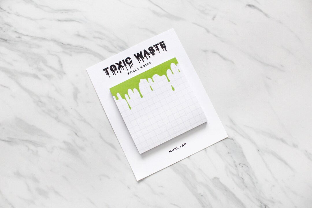 Toxic Waste Sticky Notes - Etsy