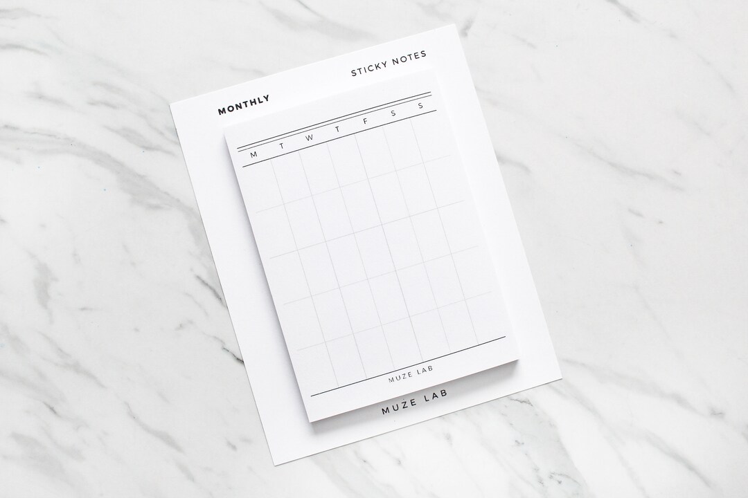 Monthly 3x4 Sticky Notes - Etsy