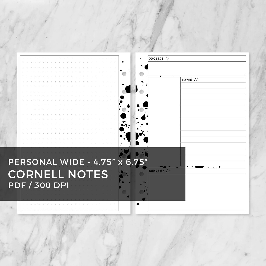 CORNELL NOTES - Personal Wide - Etsy