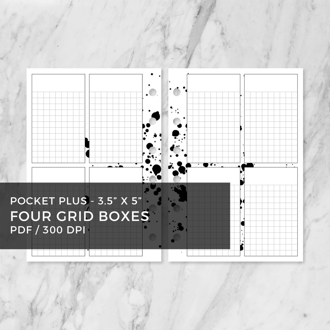 4 GRID BOXES - Pocket Plus - Etsy
